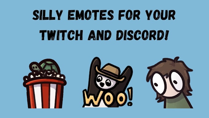 Draw cute simple emotes for your twitch channel by Rexmin203 | Fiverr
