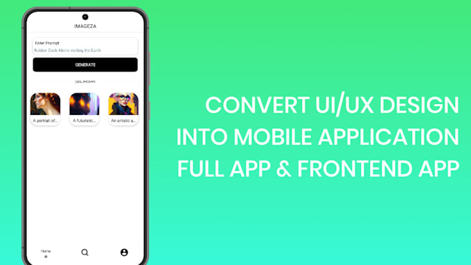 Convert ui ux design into full app and frontend app Convert ui ux design into full app and frontend app