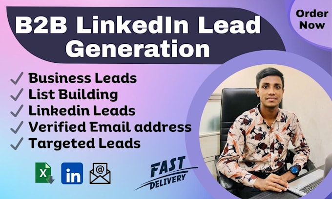 Do targeted linkedin b2b lead generation prospect list building by Ads_expertss | Fiverr