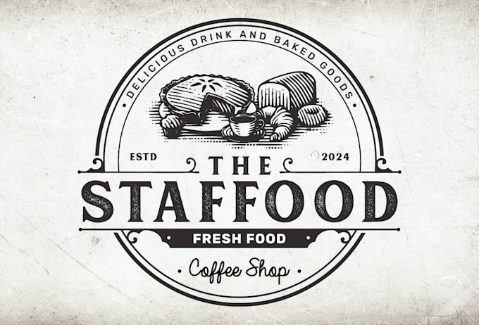 Do unique modern vintage logo with hand drawn illustration by Naved ...