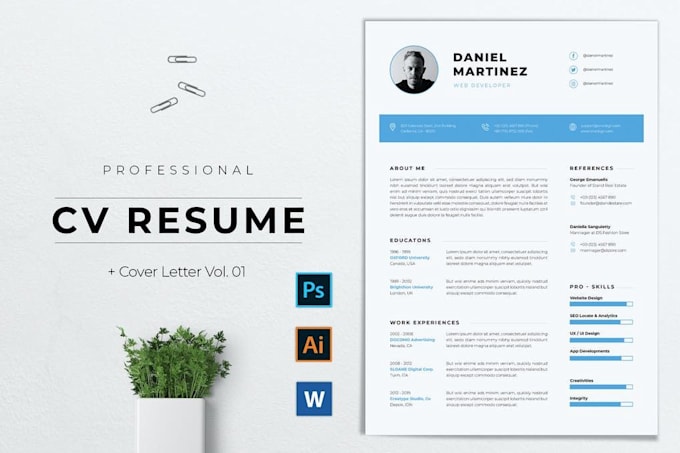 Design professional cv or resume by Kainatt333 | Fiverr