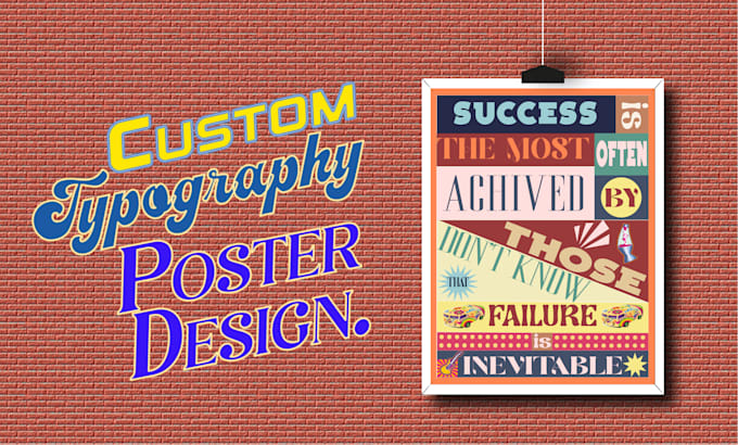 Do a custom typography poster design, wall art, and motivational quotes ...