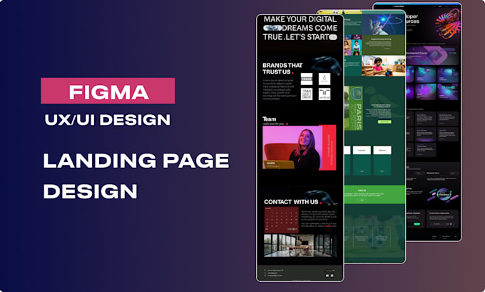 Do unique professional web landing page uiux design in figma by Marthayan | Fiverr
