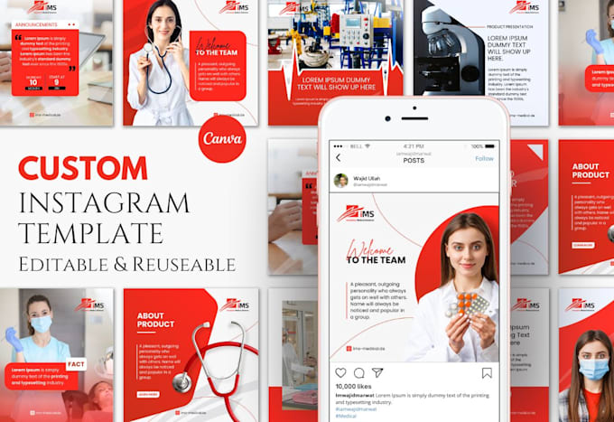 Design custom instagram templates and feeds using canva by ...