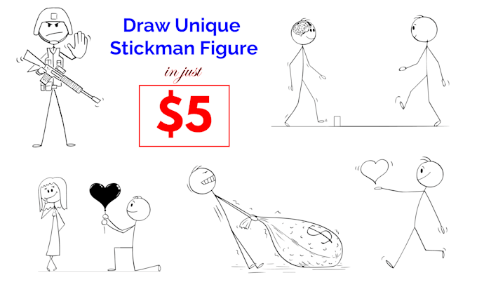 Draw stylish and ralistic stickman figure and line art by Ayanch236 ...