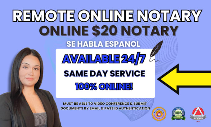 Notarize your documents, online us notary public by Angelica_pride | Fiverr