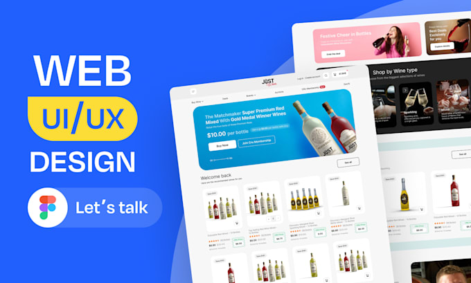 Design clean website ui ux design, landing page web ui ux by ...