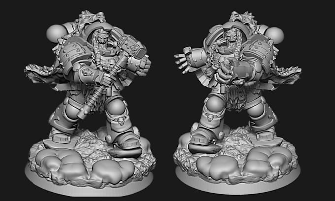 Sculpt 3d model warhammer 40k miniature figurine dnd tabletop for 3d ...
