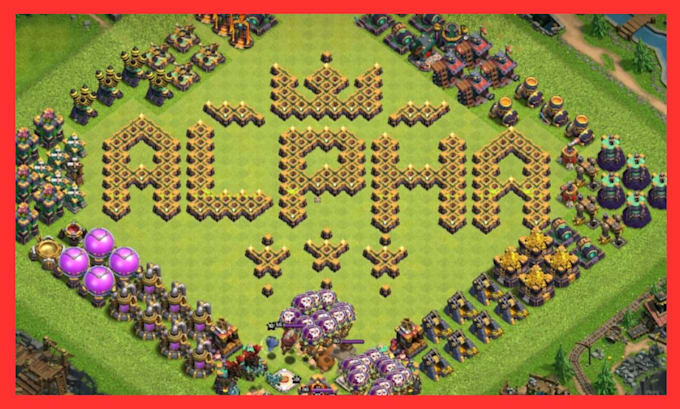 Design your name in clash of clans base using walls by Ruvindu06 | Fiverr