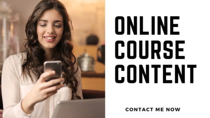 Create online course content, course creation, course curriculum ...
