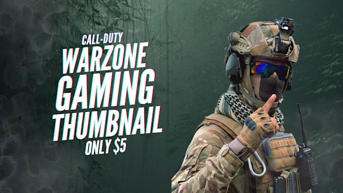 Design call of duty, warzone, warfare, cold war gaming thumbnail by ...