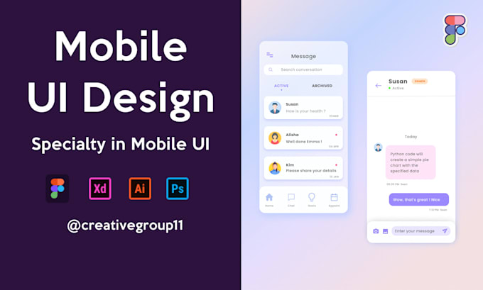 Create beautifully functional mobile app ui designs by Creativegroup11 | Fiverr