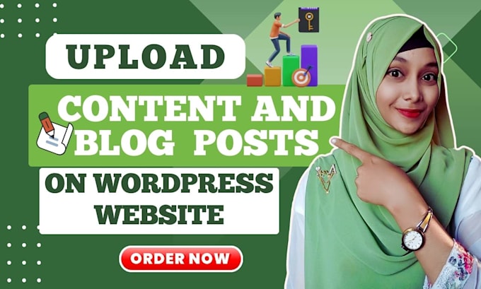 Upload content and blog posts as wordpress virtual assistant by Mahbubamafihh | Fiverr