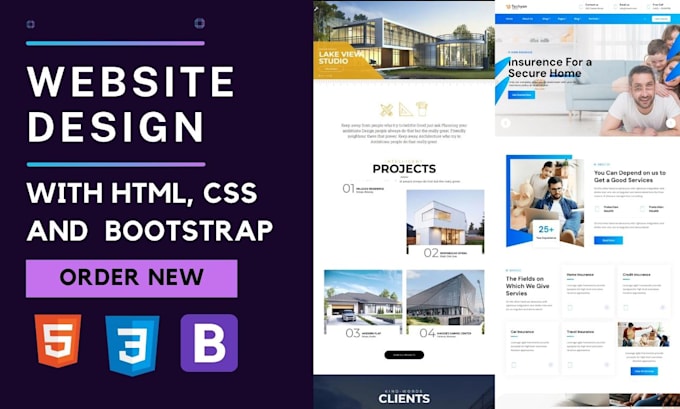 Create html, css and bootstrap website design by Yousuf5ali | Fiverr