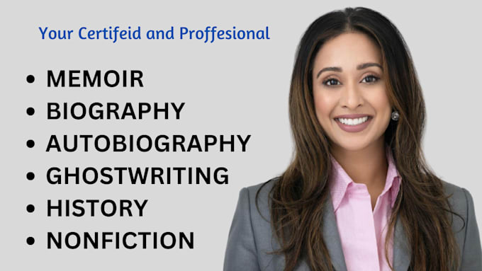 Become your nonfiction, autobiography or biography, memoir ...