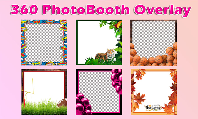 Create custom promotional 360 photobooth overlays design with fast delivery by Sumon_360 | Fiverr