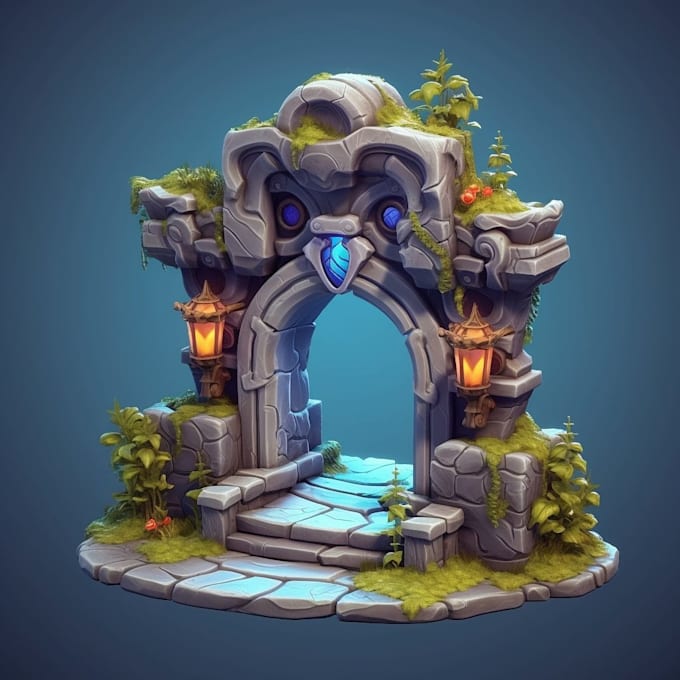 Draw a nice 2d 3d game assets,icon, props, object and ui for mobile by Diana_art1 | Fiverr