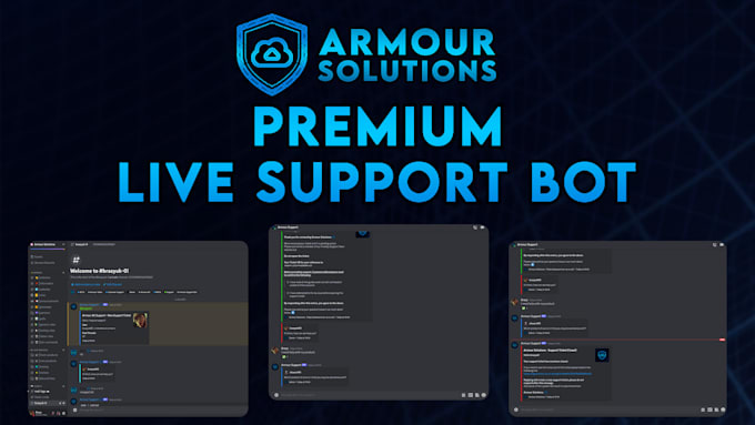 Sell you a premium live support discord bot by Armoursolutions | Fiverr