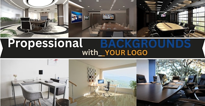 Design fully customized in 24 hour zoom virtual background with your logo