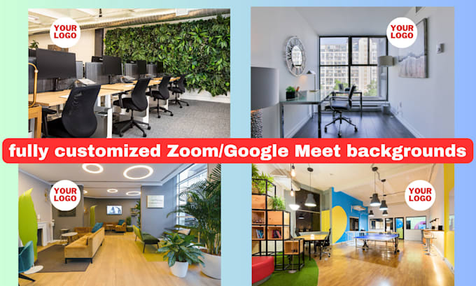 Design fully customized zoom, google meet virtual background by ...