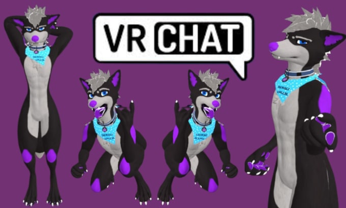 Model Vrchat Avatar Furry Vrc Model 3d Vtuber Model Nsfw By Rosaline3 Fiverr
