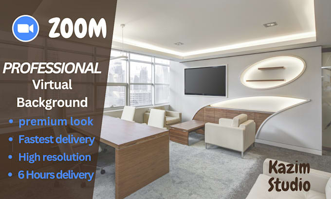 Design custom zoom virtual background with your logo fully customized ...