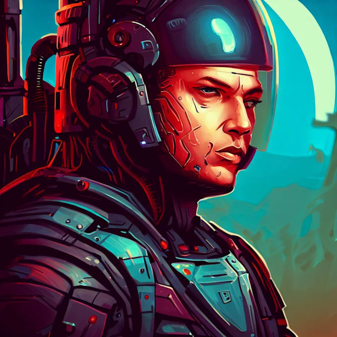Draw a sci fi art and sci fi character by Catourraukea | Fiverr