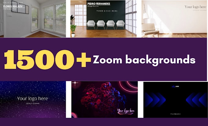 Design a custom zoom virtual background with your logo by Hamza1355 ...