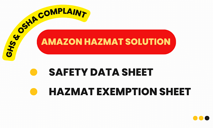 Give amazon hazmat solution with safety data sheet or exemption sheet ...