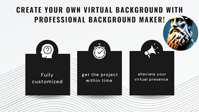 Create fully customised virtual background along with logo by ...