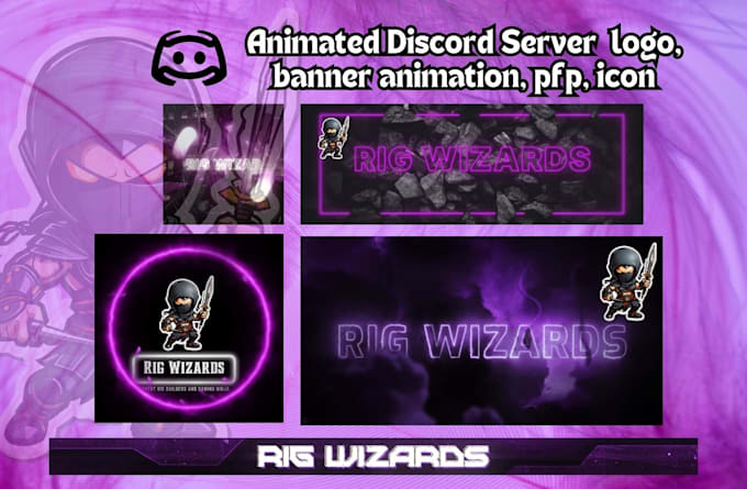 Create animated discord server logo,pfp,icons,banner,gif by Saba ...