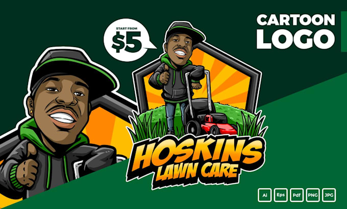 Create your cartoon logo for your business by Astruni | Fiverr