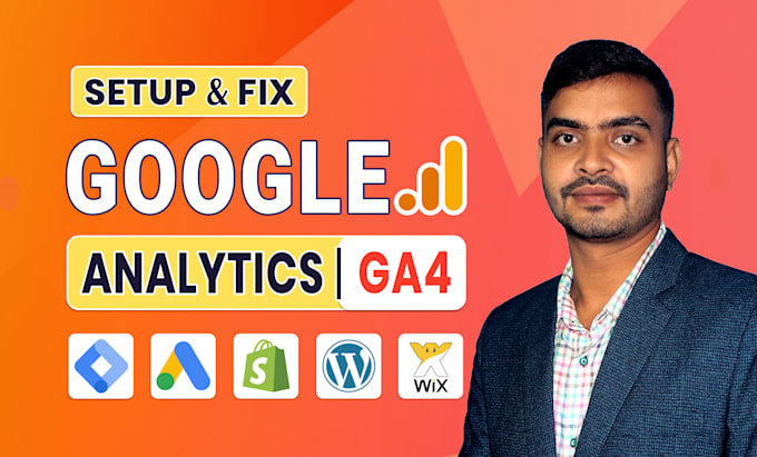 Setup or fix google analytics 4, ga4 shopify ecommerce, conversion tracking gtm by Adency ...