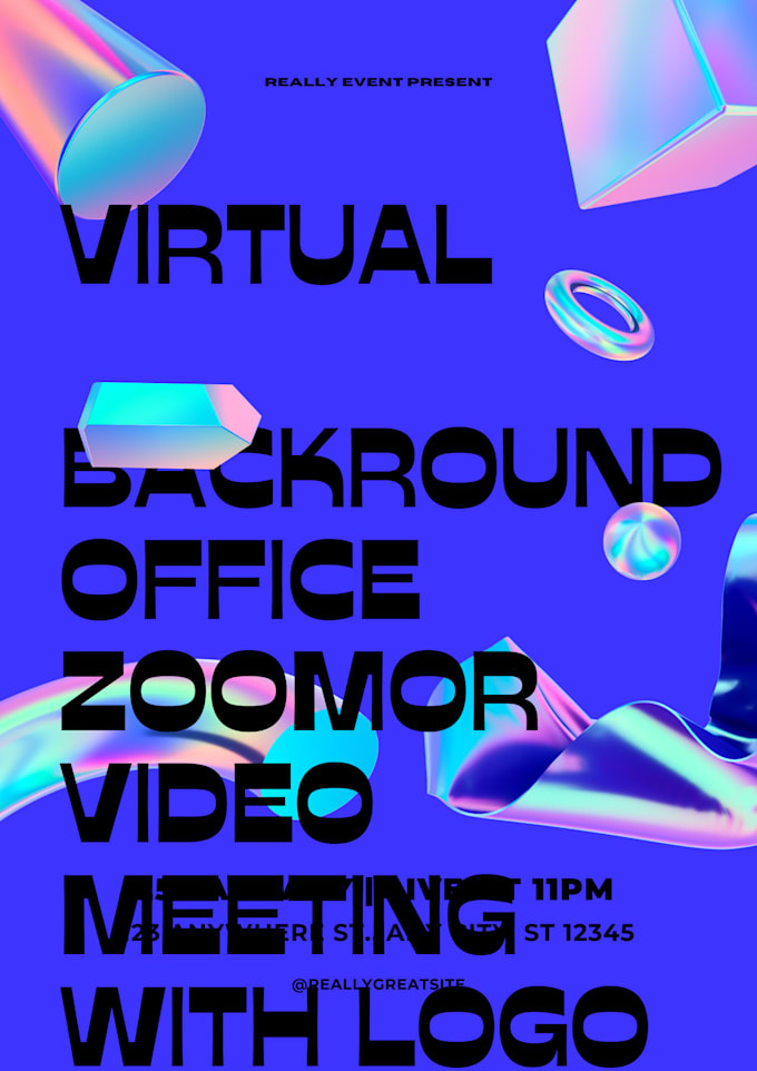 Design customized zoom and google meet virtual background by ...
