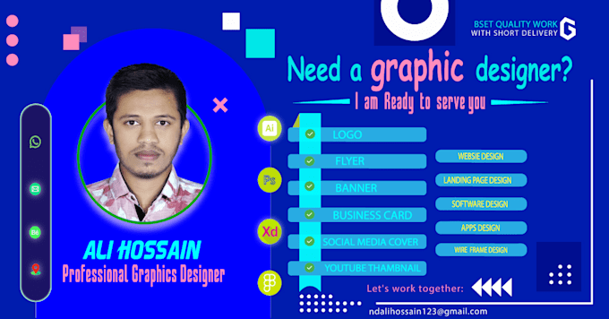 Do any graphic design works for you by Alihossain96 | Fiverr