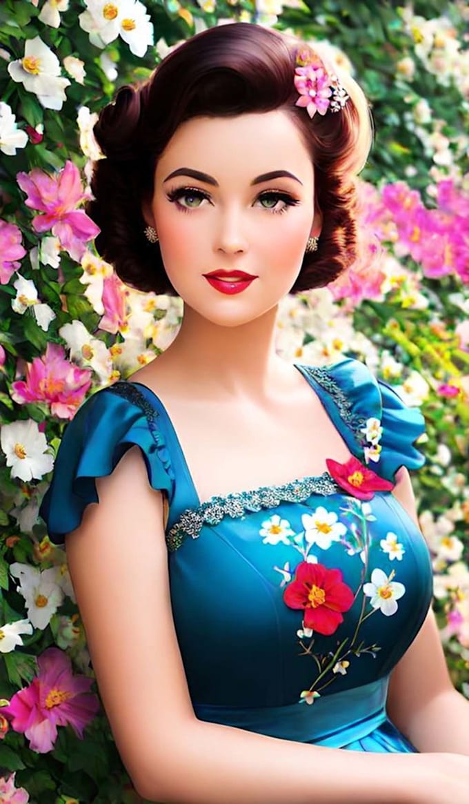 Create pin up girl and illustration by Soonida | Fiverr