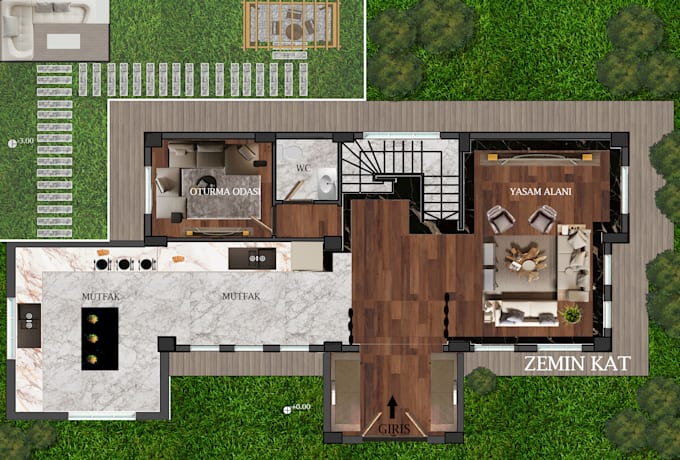 Plan drawing and visualization by Ahsn_lyk | Fiverr