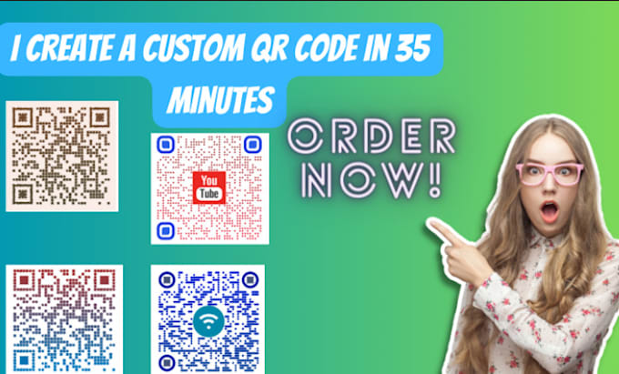 Generator custom qr code with logs in 35 minutes by Abbullab | Fiverr