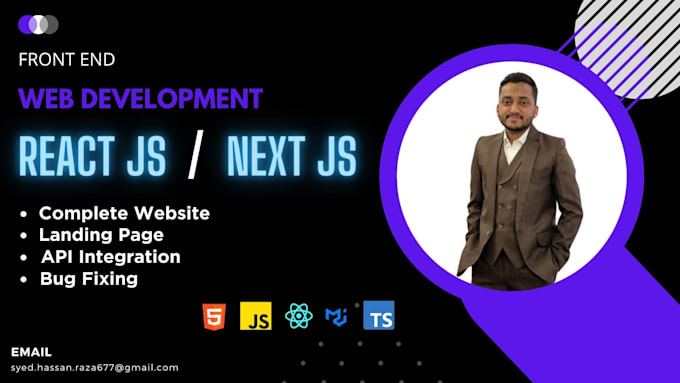 Do front end web development in react js and next js by Hassanraza72 ...