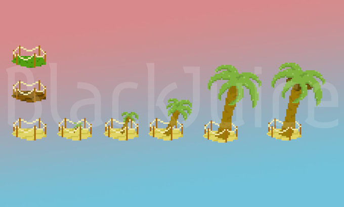 Create 2d pixel art background props and objects for your game by Black ...