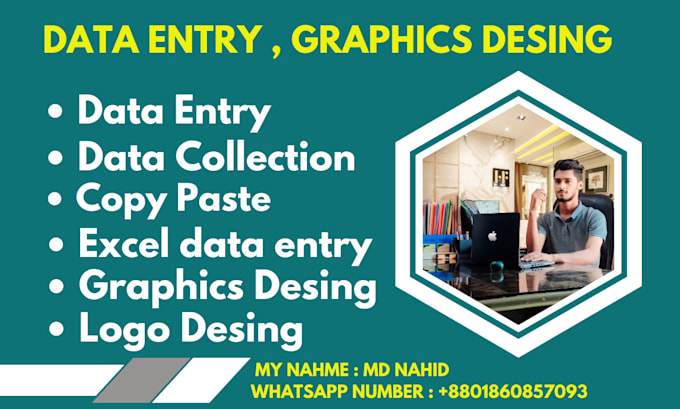 Do data entry, graphics and design by Nahid_hasan010 | Fiverr