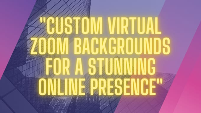 Design custom zoom virtual premium background with your logo by Riva ...