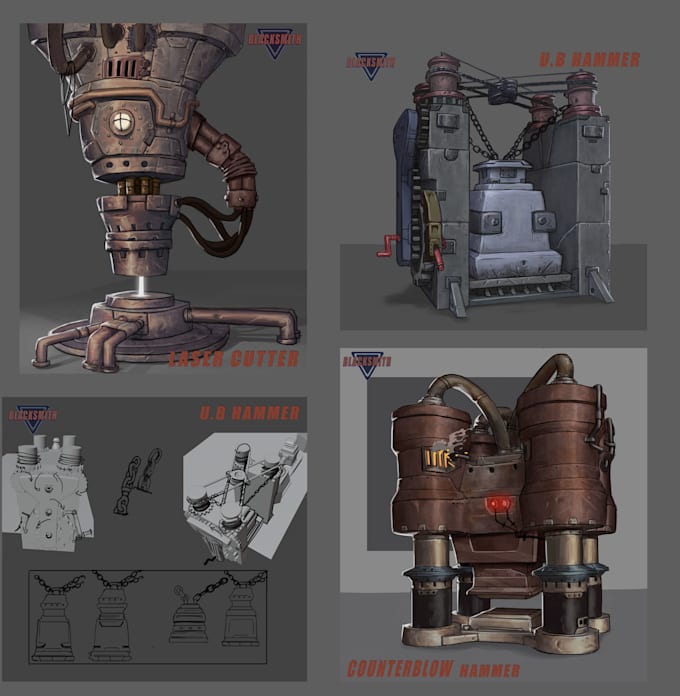 Prop designs for your game and movie project by Vagelistheoch | Fiverr