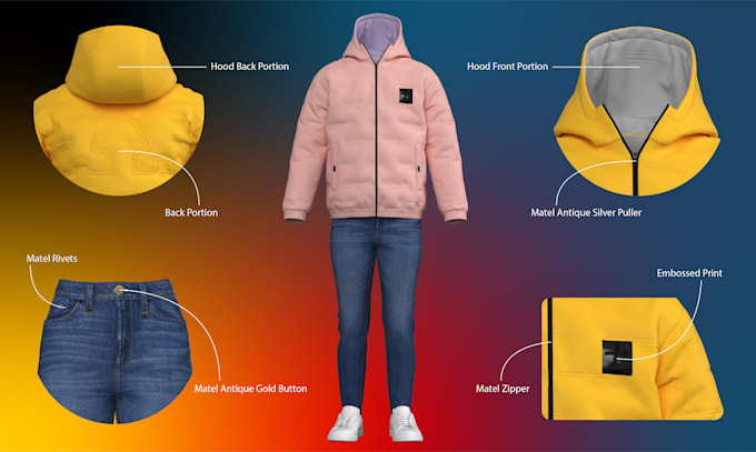 Make all realistic 3d fashion 3d garments and 3d animation for any ...