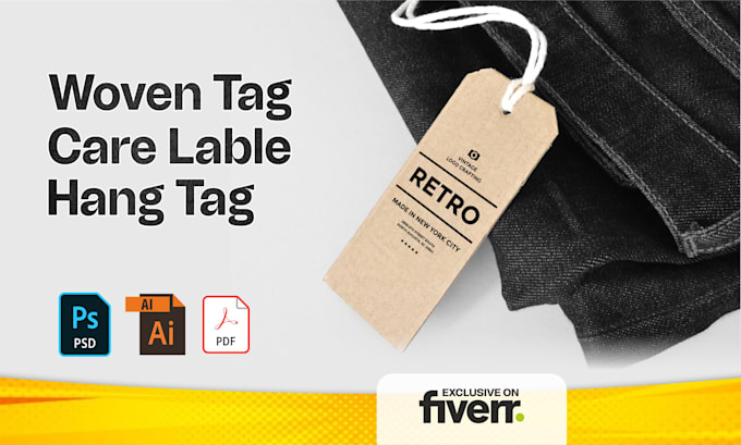 Design care lable, hang tag and woven lable ready to print by ...