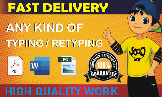 Do typed, retype scanned documents, edit ms word, copy paste work by ...
