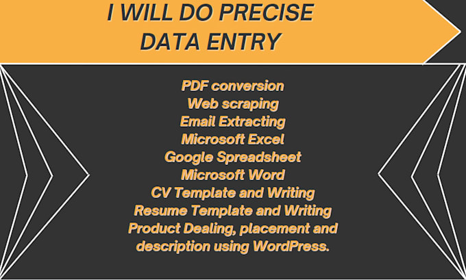Do excellent data entry by Yashrib_aziz | Fiverr