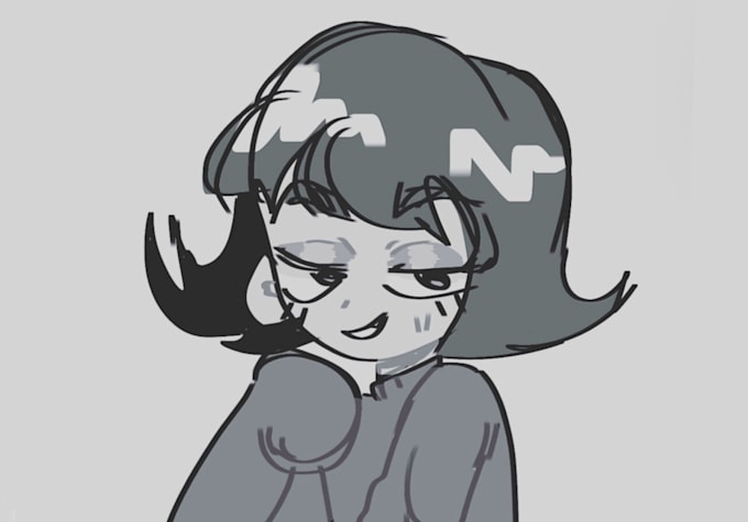 Draw a black and white or monochromatic colorless sketch illustration ...