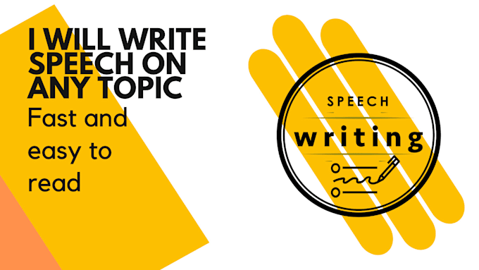 Write speech in a simple way by Zain_waleed | Fiverr