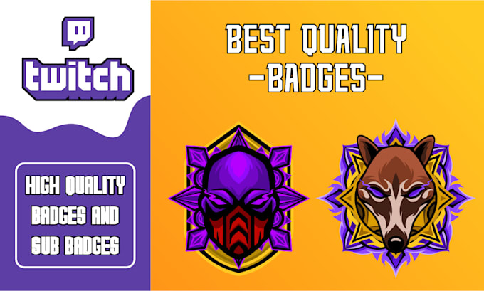 Make fast cool badge sub badge for twitch, youtube, kick by Eryusanjaya ...